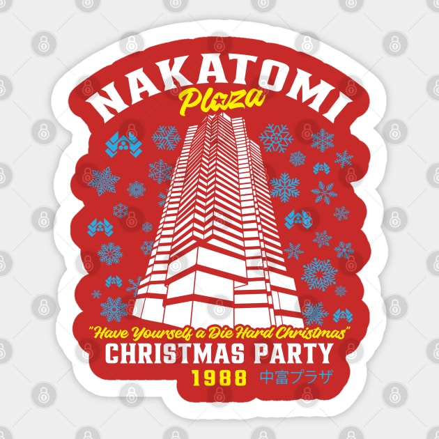 Christmas Nakatomi Building Die Hard - Die Hard Christmas - Sticker | TeePublic